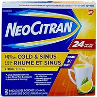 NEOCITRAN Extra Strength Cold & Sinus Night, 24 Single dose Pouches ...