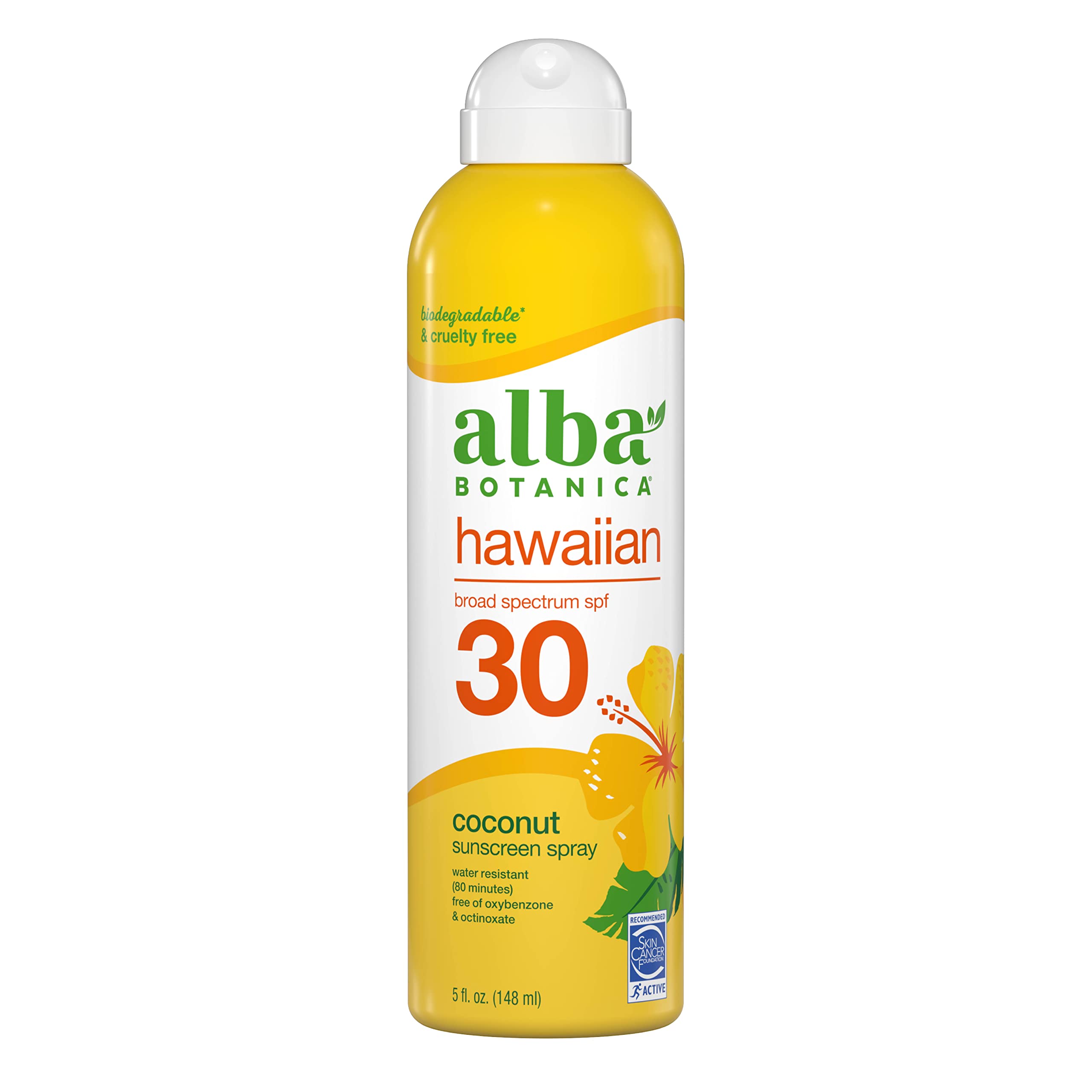 Alba Botanica Sunscreen Spray for Face and Body, Broad Spectrum SPF 30 ...