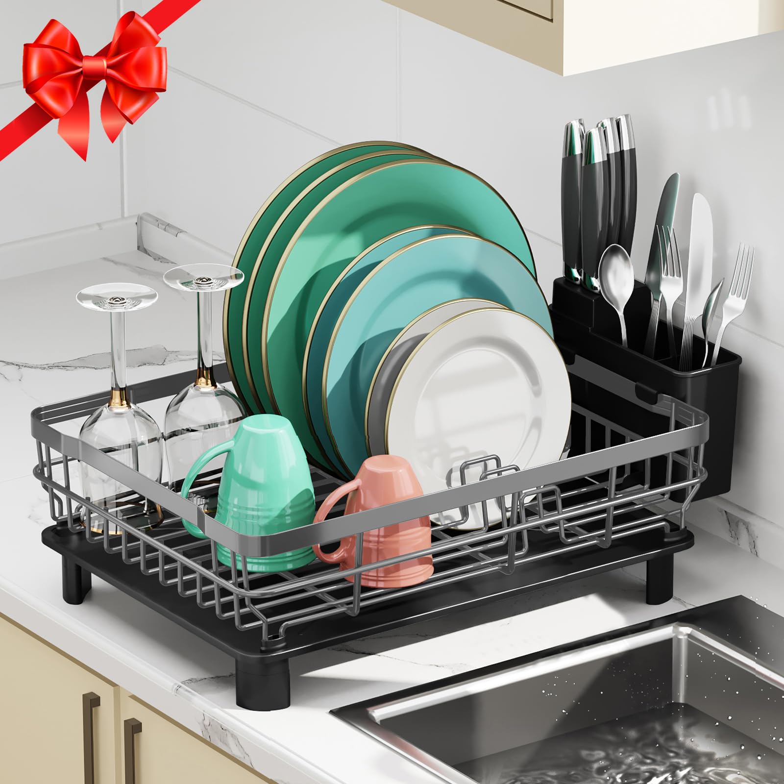 MOUKABAL Dish Drying Rack, Dish Rack, Large Dish Racks for Kitchen ...