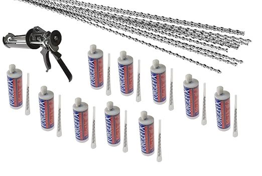 CRACK STITCH REPAIR KIT WITH POLYESTER RESIN 20 BARS 10 RESIN & GUN ...