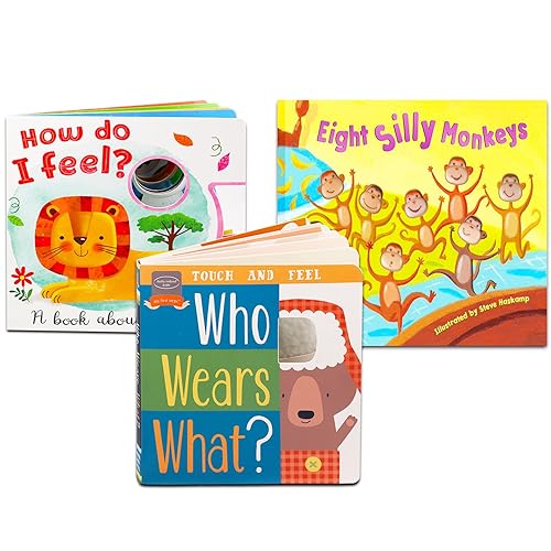 Touch and Feel Board Books For Toddlers 1-3 ~ Bundle with Cute Animal ...