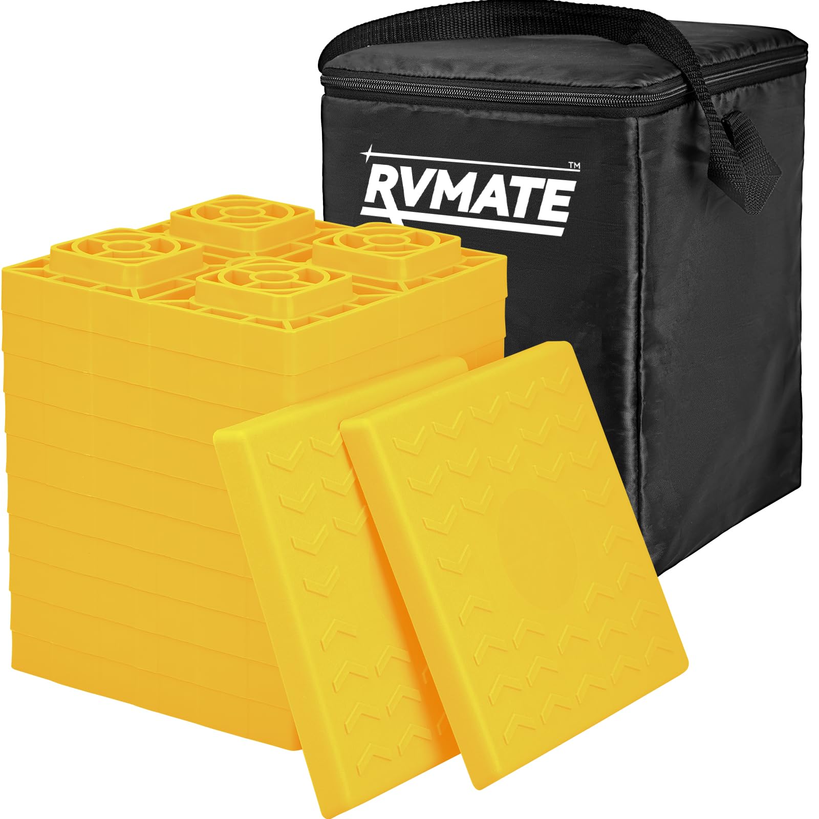 RVMATE RV Leveling Blocks 12 Pack, Heavy Duty Camper Leveling Blocks ...
