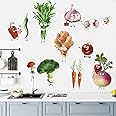 Amazon.com: wondever Kitchen Food Wall Stickers Cartoon Vegetables Peel ...
