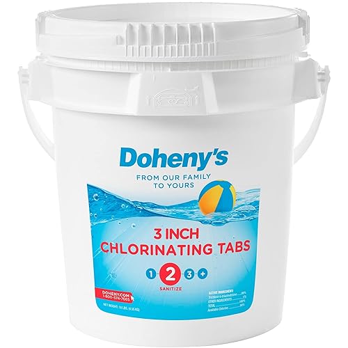 Doheny’s 3-Inch Stabilized Chlorine Tablets | 99% Pure Tri-Chlor, 90% ...