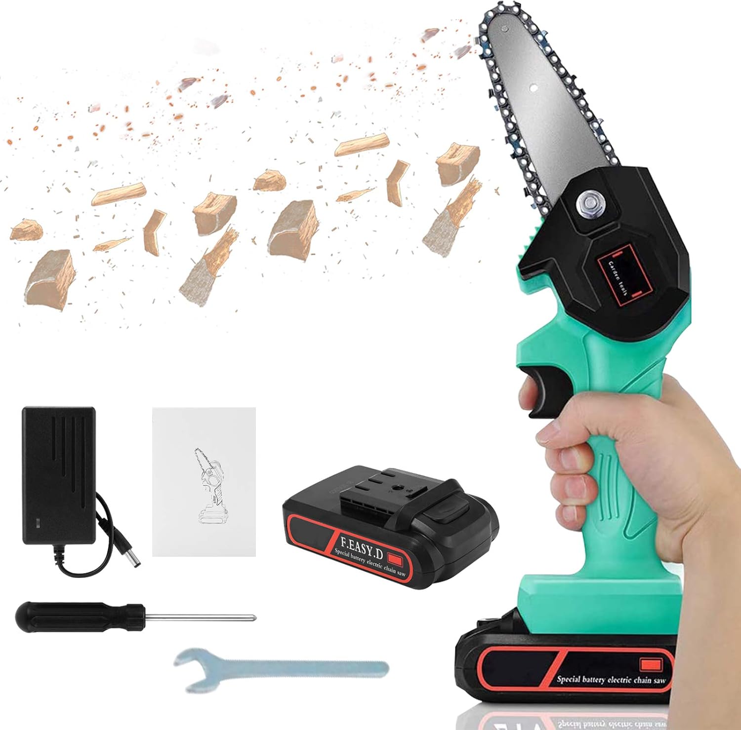 Vogvigo Mini Pruning Chainsaw 21V,Portable Mini electric chain saw 60mm ...