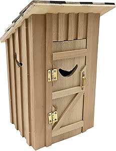 Amazon.com: Dollhouse Miniature Two-Holer Outhouse : Toys & Games