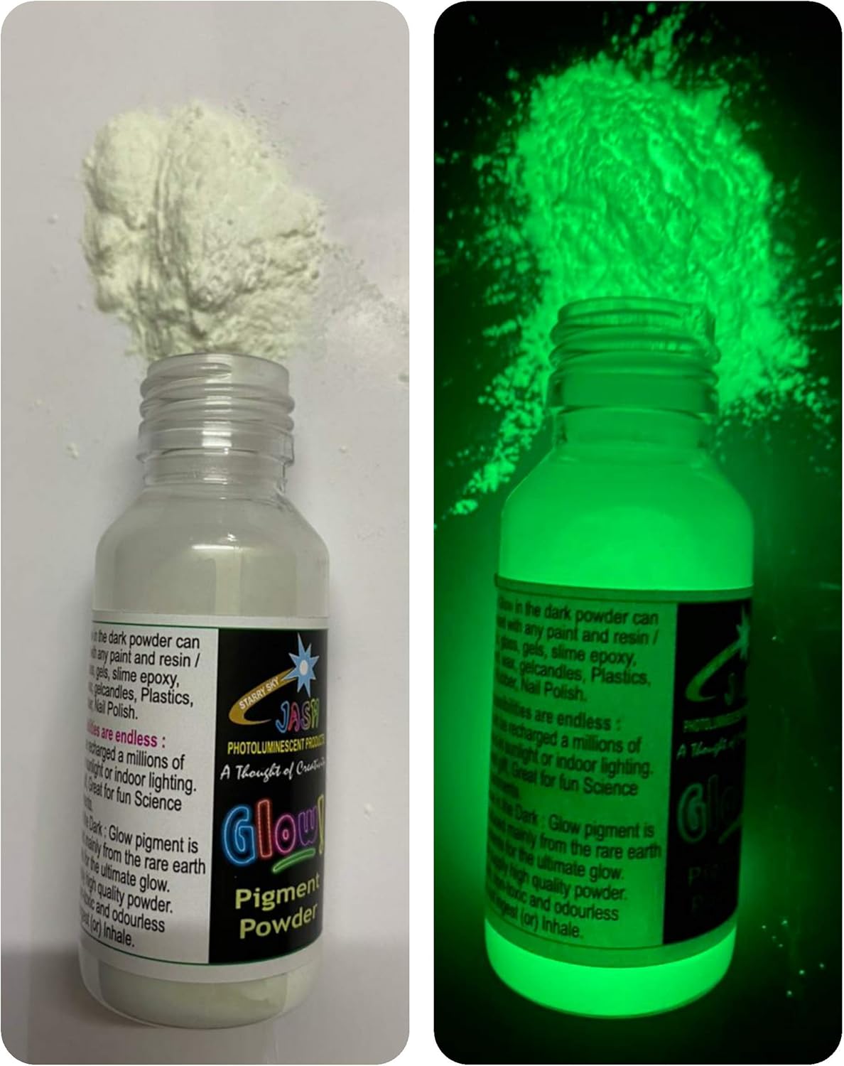 Glow in The Dark Paint Powder 50gm Yellow Green: Amazon.in: Home ...