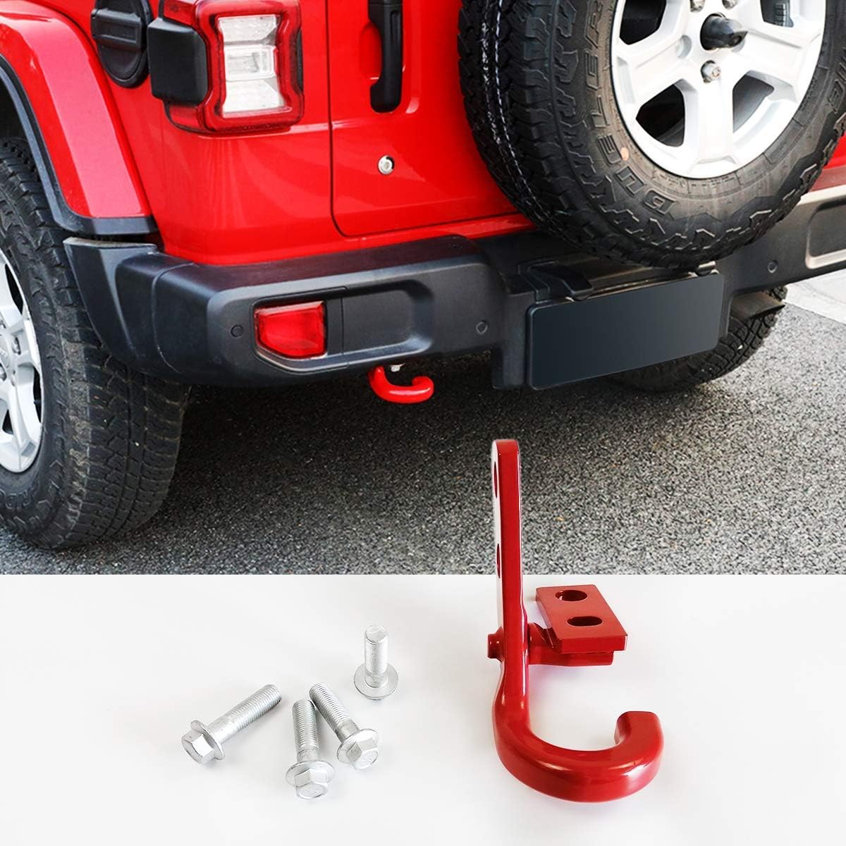 Amazon.com: Helen Autoparts Rear Tow Hook Kit Towing Hook Left Trailer ...