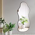 Amazon.com: POZINO Irregular Mirrors, Asymmetrical Wall Mirror, 47.25"x21.6" Waved Decorative ...