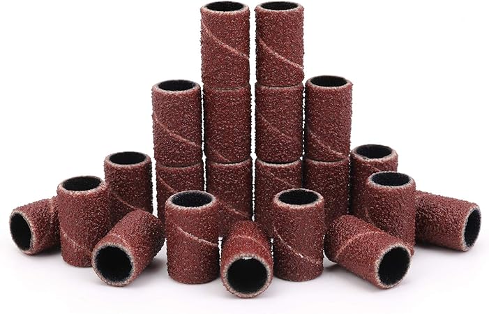 MWOOT 100 Pièces Embouts de Ponceuse 120 Grain Emeri Ponceuse Rouleaux ...