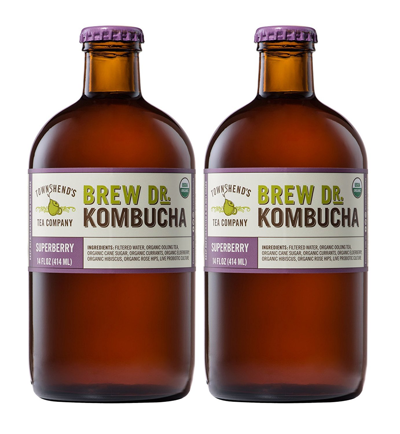 Amazon.com : Brew Dr Clear Mind Raw Organic Kombucha (2 bottles ...