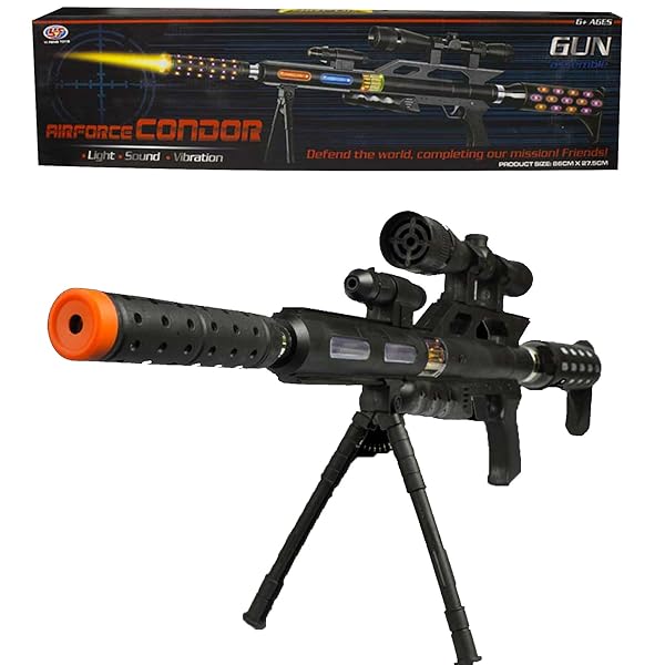 Fun Central AU030, 1 Pc, LED 34 Inch Sniper Rifle with Laser Ray and ...