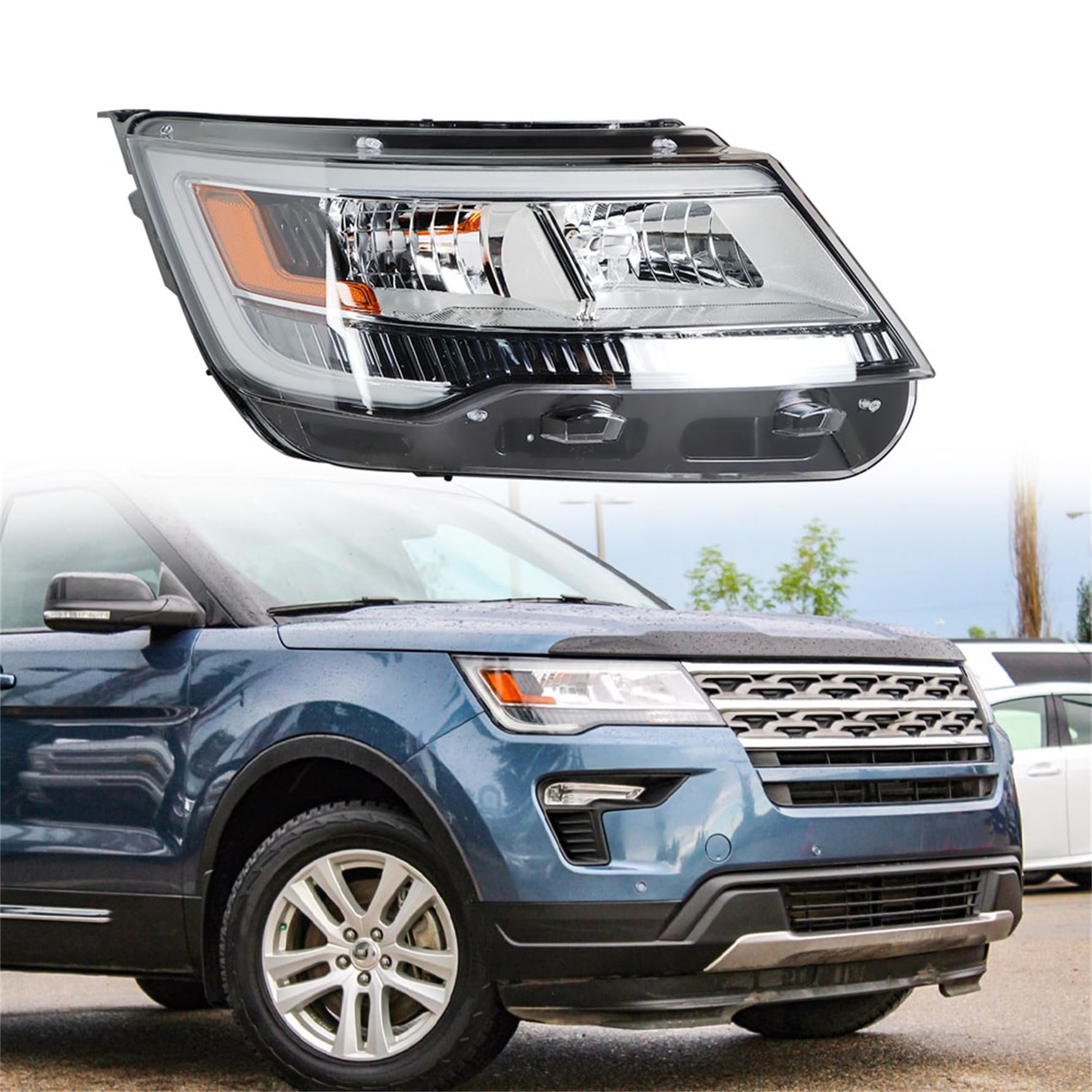 munirater Headlight Assembly Replacement for 2016 2017 2018 Explorer ...