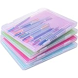 Amazon.com: A4 Clear Portable Project Case Thick Scrapbook Paper ...