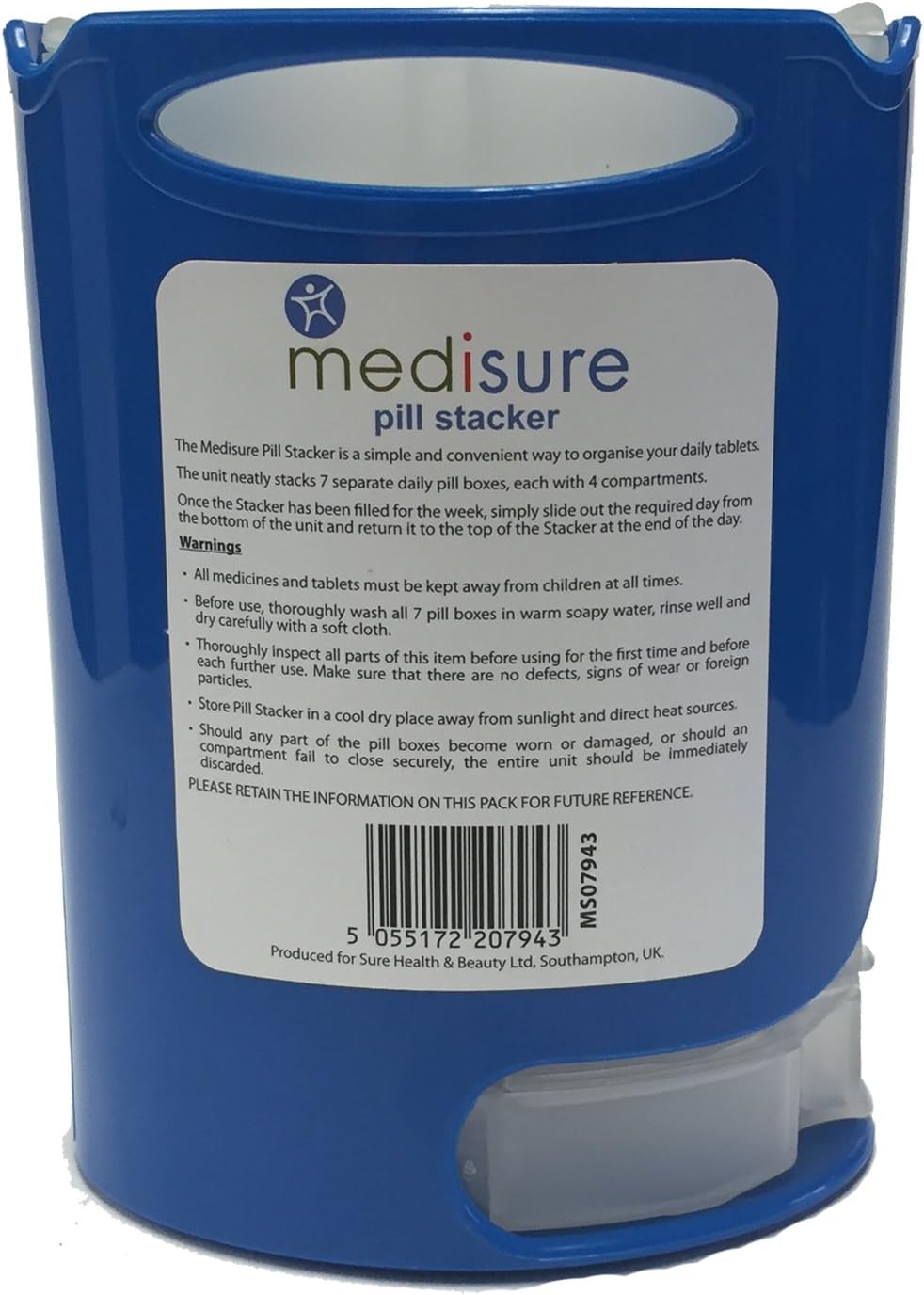 Medisure Healthcare Medication Pill Tablet Weekly Organiser Tower ...