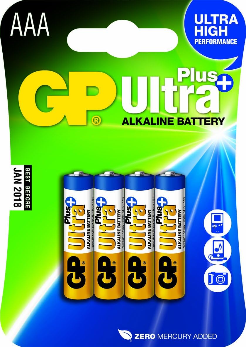 GP Ultra Plus Alkaline AAA card of 4 – BigaMart