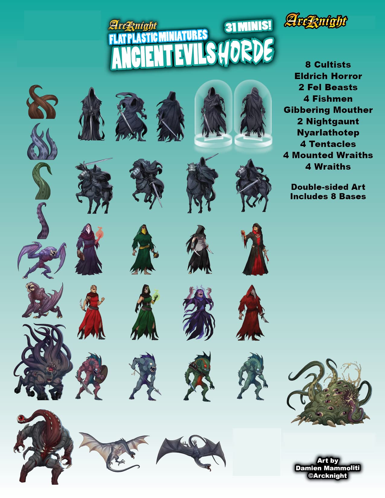 Mua Arcknight Flat Plastic Miniatures: Ancient Evils Horde; 31 Unique ...
