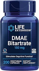 Amazon.com: DMAE Bitartrate - Dimethylaminoethanol Supplement Pills for ...