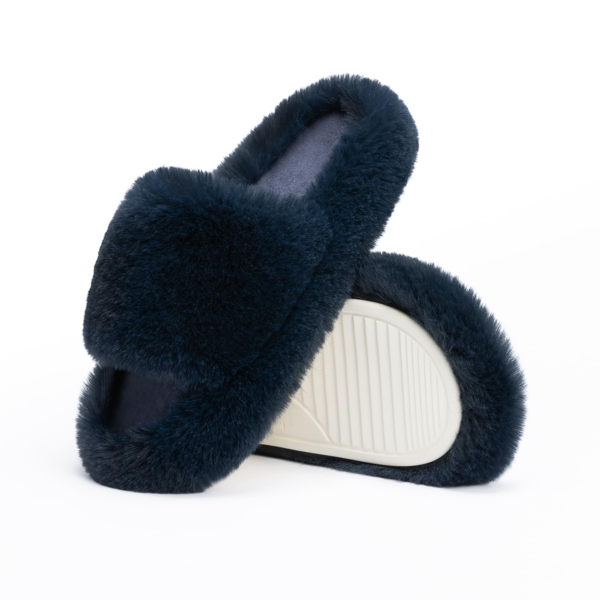 Chantomoo Women's Slippers Memory Foam House Bedroom Slippers for Women Fuzzy Plush Comfy Faux ...