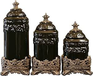Amazon.com: Drake Design 3455 Medium Canister (3-Piece Set), Onyx, 12.5 ...