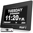 Amazon.com: Bgift Digtal Clock with Day and Date for Seniors, Large LCD ...