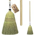 Amazon.com: Handmade Amish Corn Broom with Wooden Handle – 57" Heavy ...