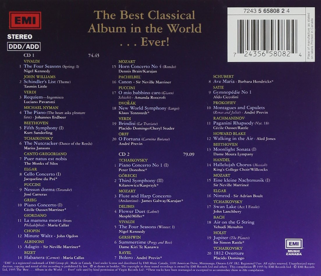 Mua Best Classical Album in the World Ever Audio Best Classical Album ...