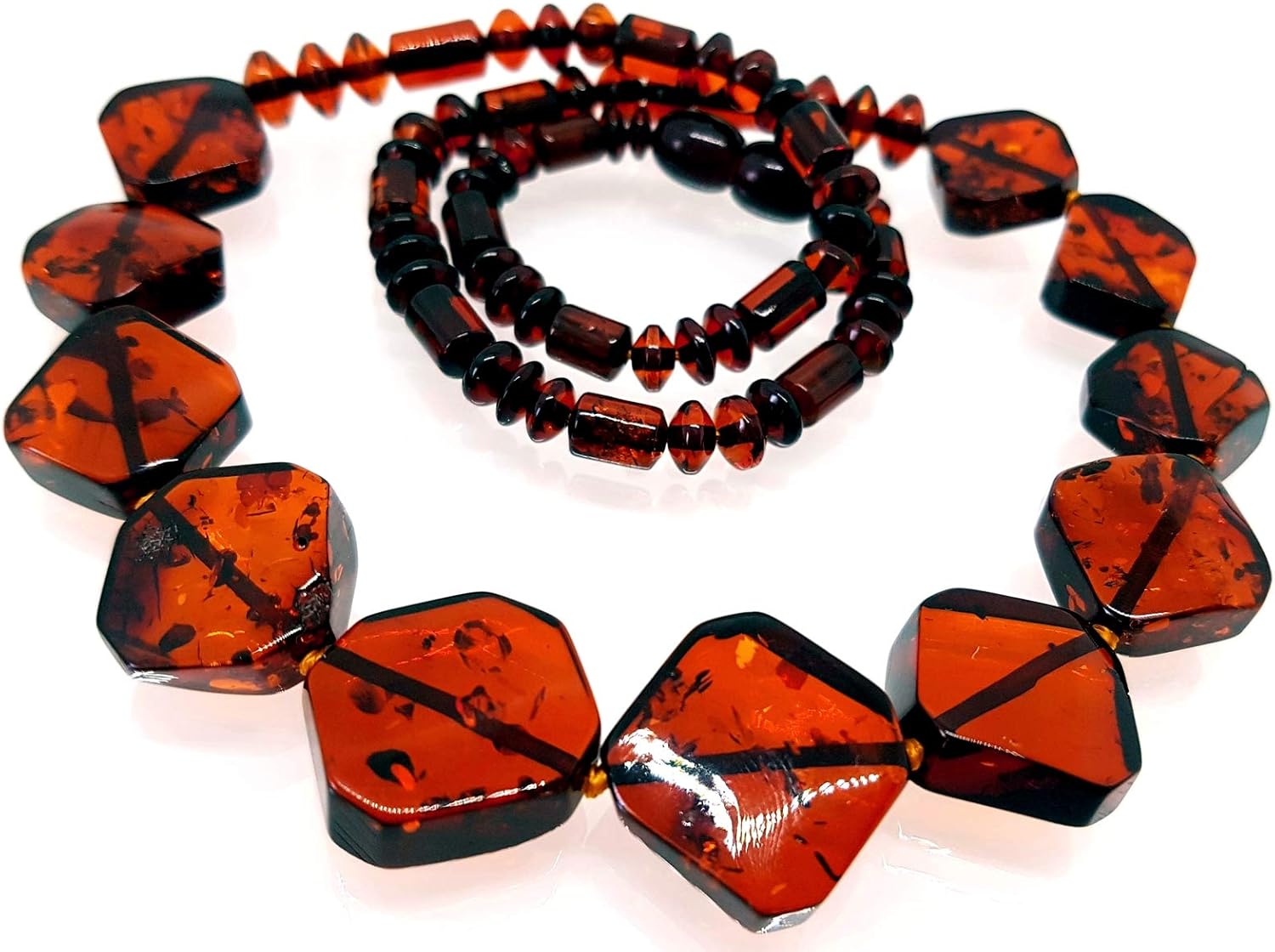 Amazon.com: Baltic Amber Necklace / Women / Certified Genuine Baltic ...