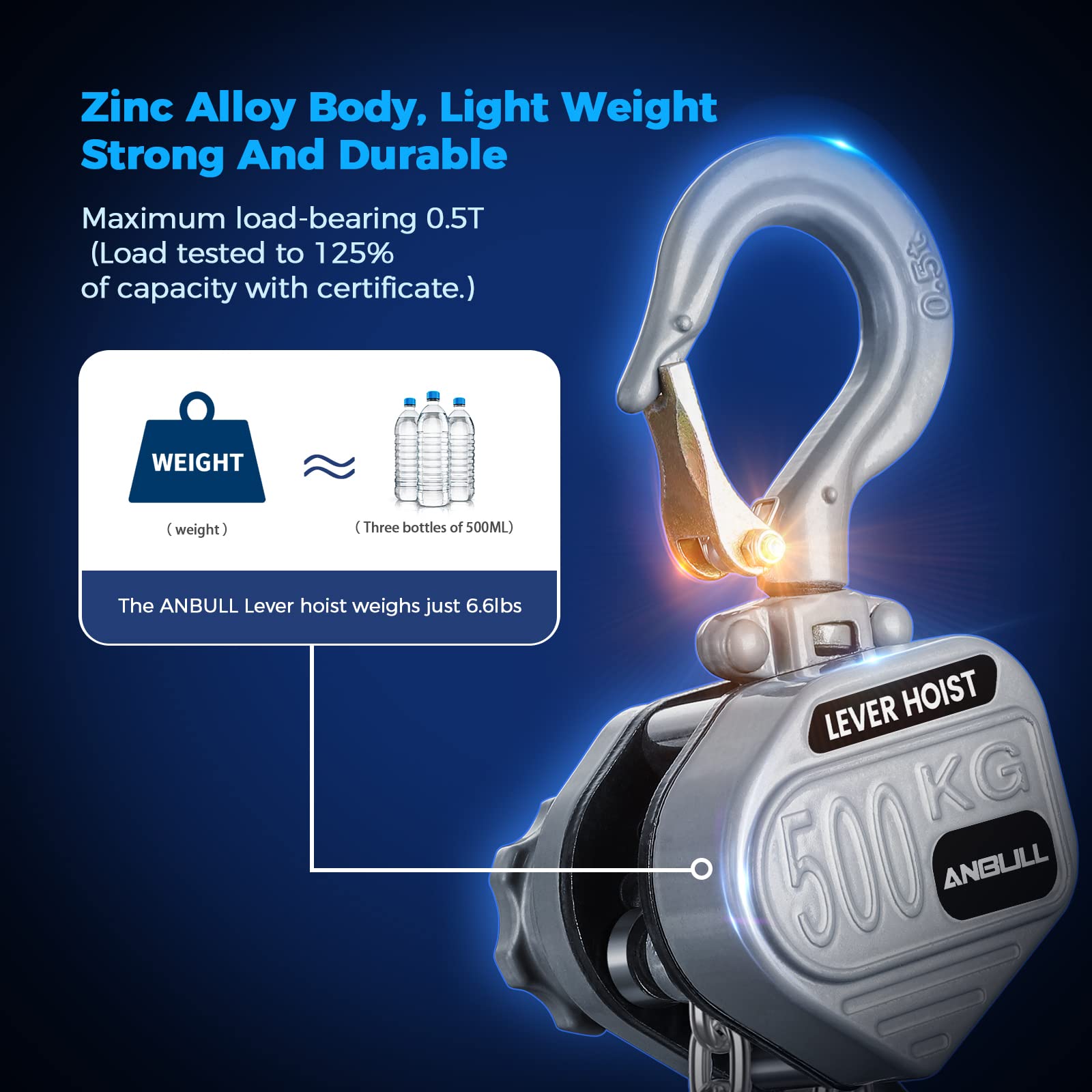 Mua Anbull Mini Lever Chain Hoist 1100 LBS 0.5Ton, Lever Chain Hoist 10 ...