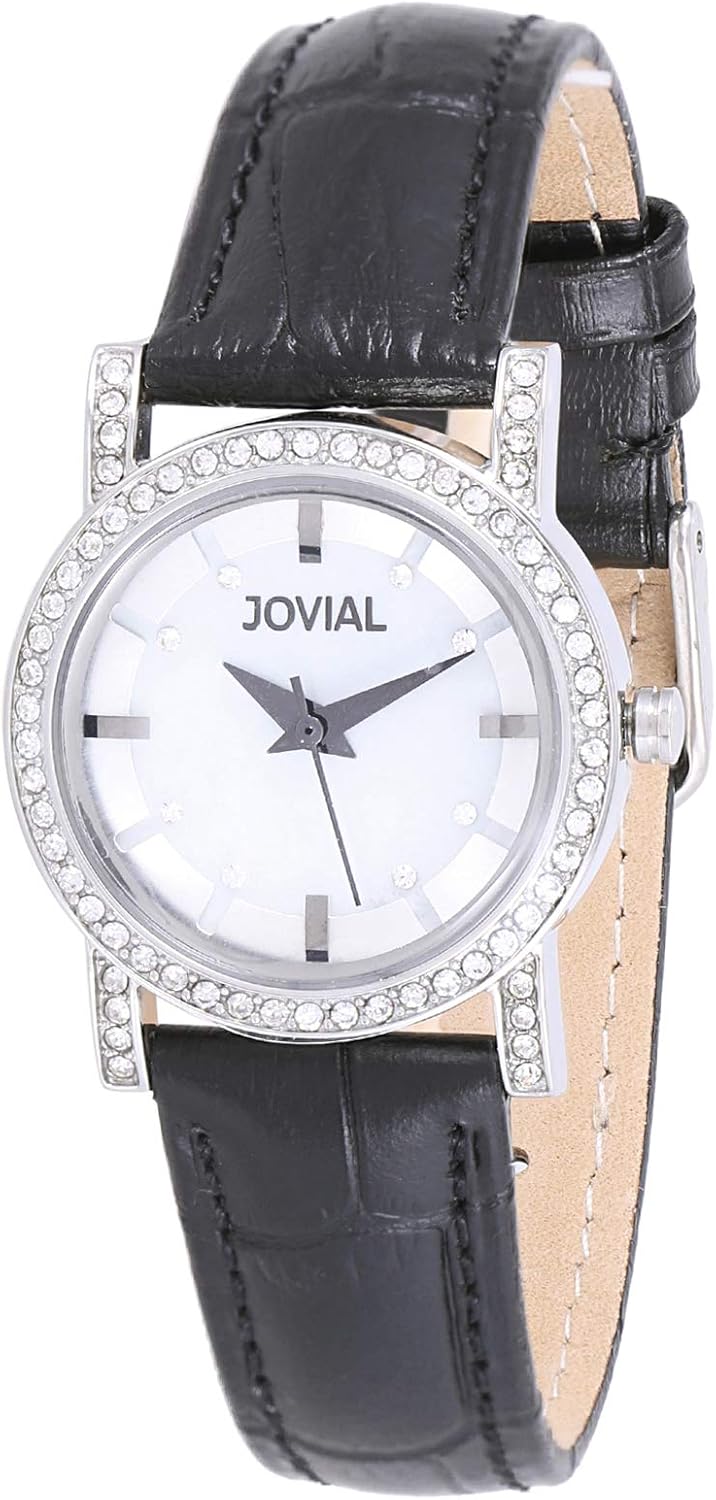 Jovial Women's White Dial Leather Band Watch - 5212 LSLQ 15 ZE: Buy ...