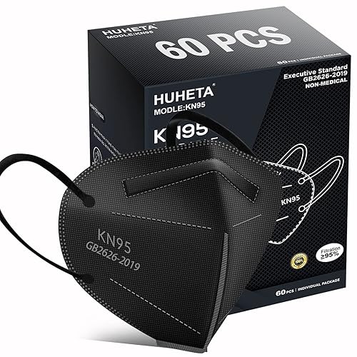 HUHETA KN95 Face Mask 10 Pack, 5-Ply Safety Mask, Against PM2.5 ...