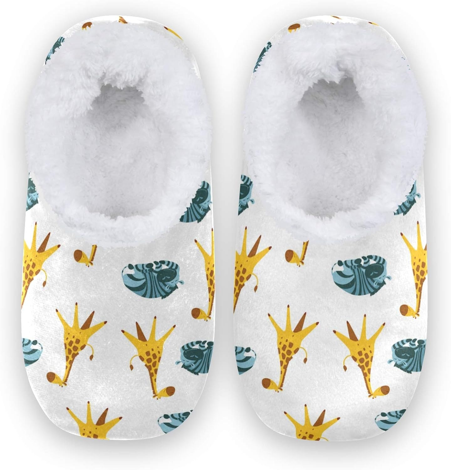 Amazon.com: susiyo Funny Cartoon Giraffes Animals House Slippers Soft ...