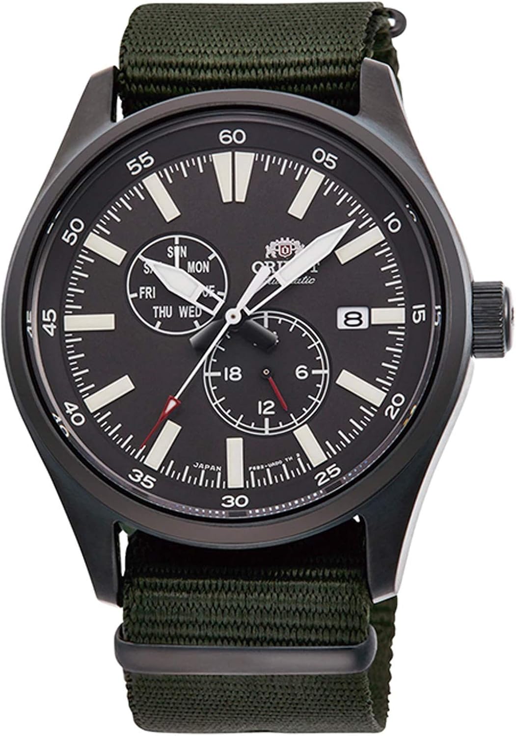 Amazon.com: ORIENT"Defender 2" Sports Automatic Black IP Military Green ...