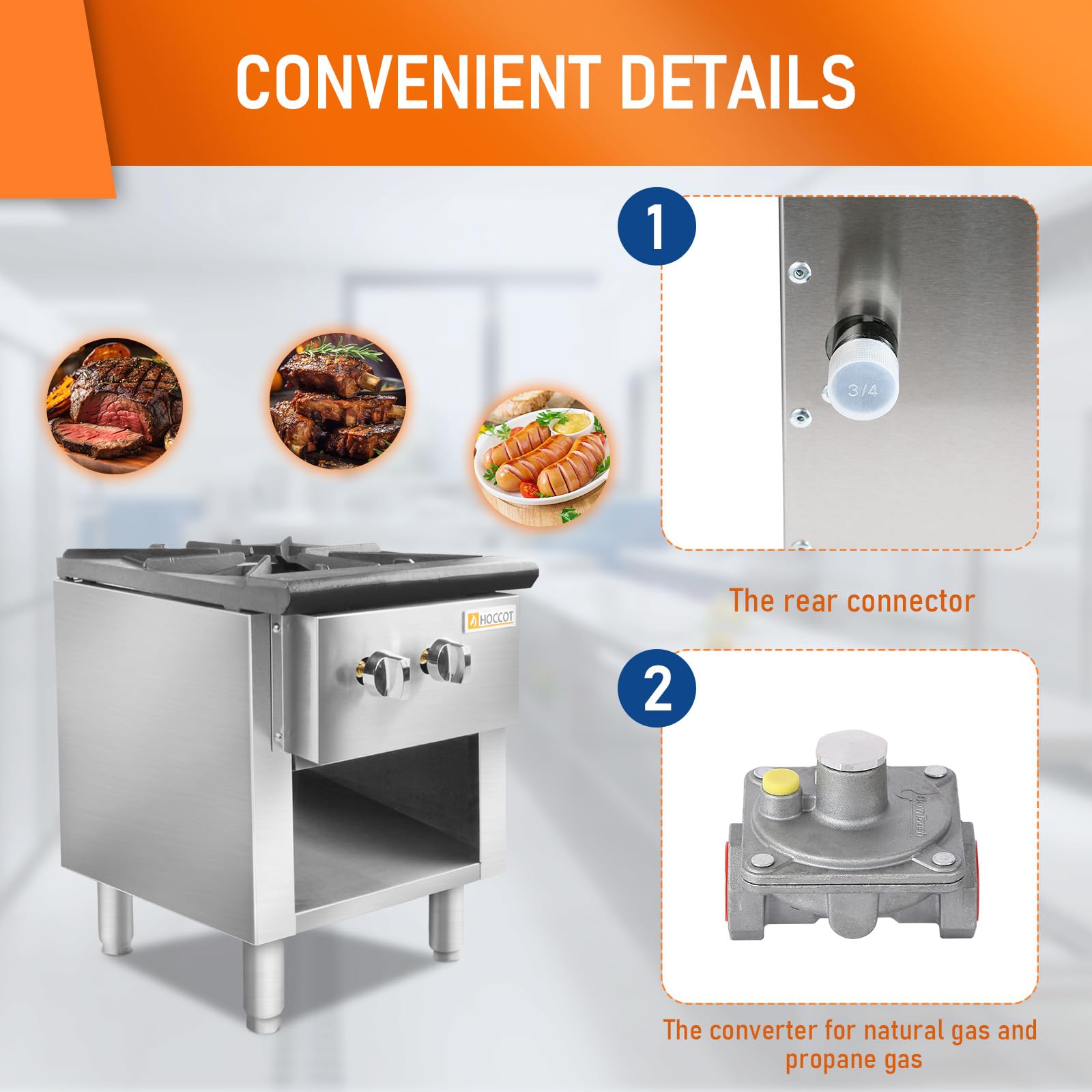 Mua HOCCOT Single Burner Gas Stove, Propane and Natural Gas Commercial ...