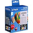 Amazon.com: LC203XL Ink Cartridges 4 Pack Replacement for Brother LC203 ...