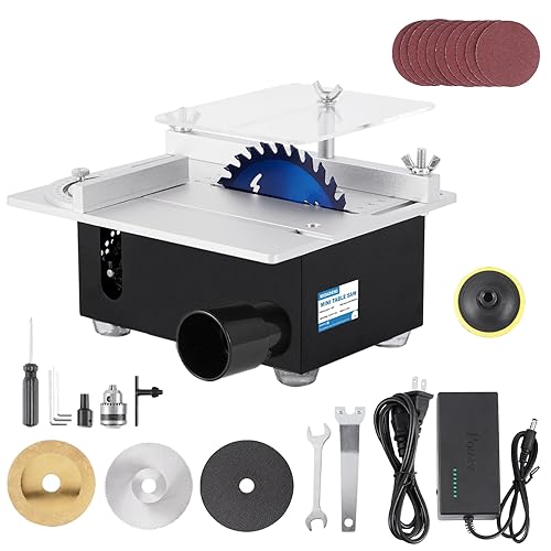 MXBAOHENG Mini Precision Table Saw 120W with Sander, 4'' Small Portable ...