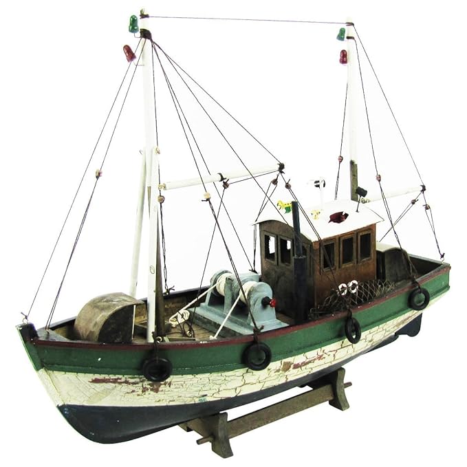 Wooden Fishing Boat Model Shrimp/Lobster/Scallop Dragger Vessel w ...