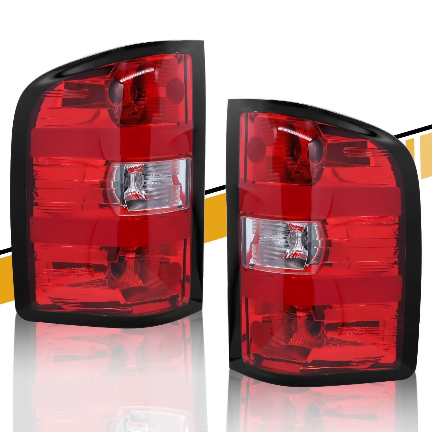 CLERYYE Tail Light Assembly Compatible with Chevrolet Silverado 07-13 ...