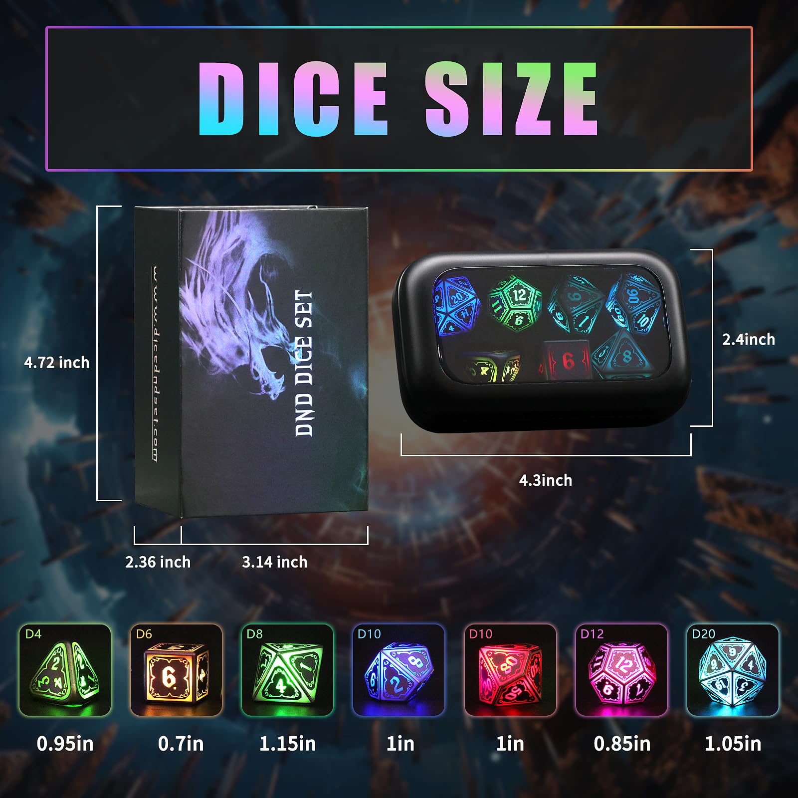 Mua Wireless Light Up Dice for Dungeons and Dragons,Cool LED DND Dice ...