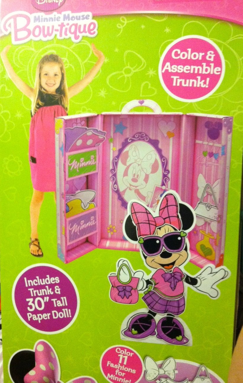 Buy Jumbo ~ MINNIE MOUSE Bow-tique Trunk & 30" Tall Paper Doll Set by ...