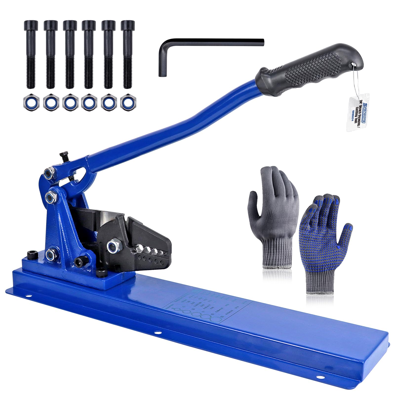 SPENDINS 24 Inch Bench Swaging Cutting Tool, Wire Rope Crimping Tool ...
