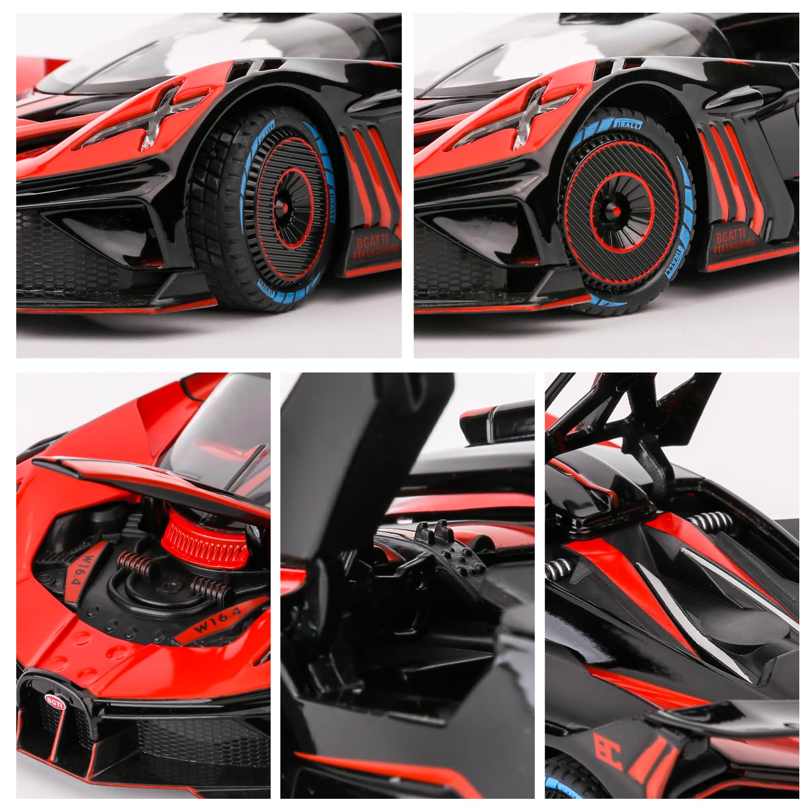 Mua WAKAKAC 1/24 Scale Bugatti Bolide Toy Car, Alloy Die-cast Pull Back ...