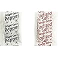 Amazon.com : Salt and Pepper Packets - 250 Pack Iodized Salt, 250 Pack ...