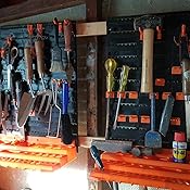 VonHaus Garage Wall Tool Rack Pegboard + Shelf Tool Organiser/Holder ...