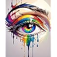 Amazon.com: ldazao Colorful Eye Paint by Numbers Kit for Adults DIY ...