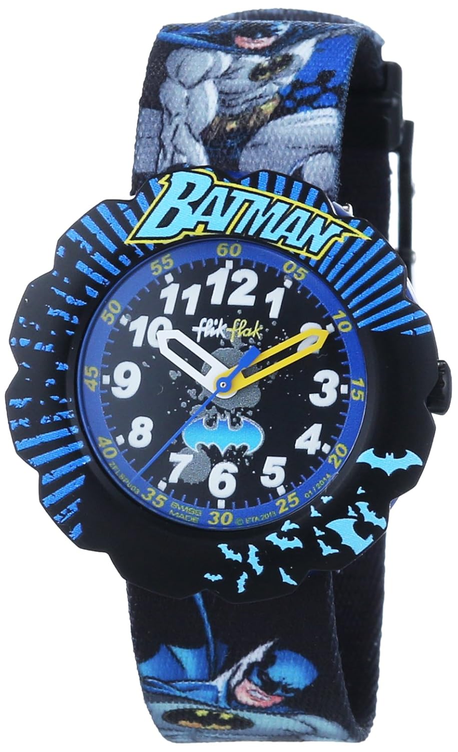 Swatch Batman Kids' ZFLSP003 Analog Display Quartz Black Watch : Amazon ...
