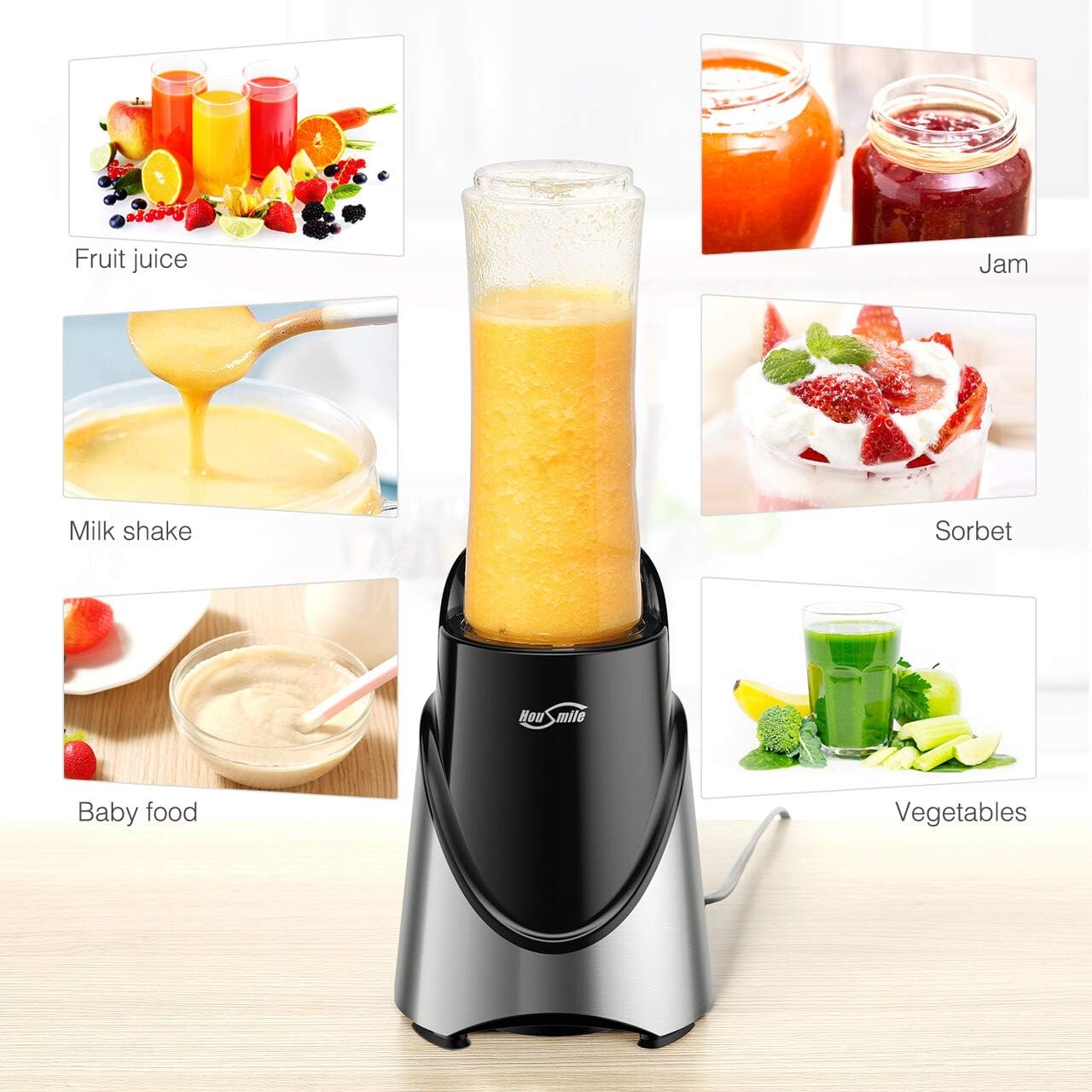 Housmile Smoothie Blenders Mixer Grinder Juicer Blender Smoothie Maker ...