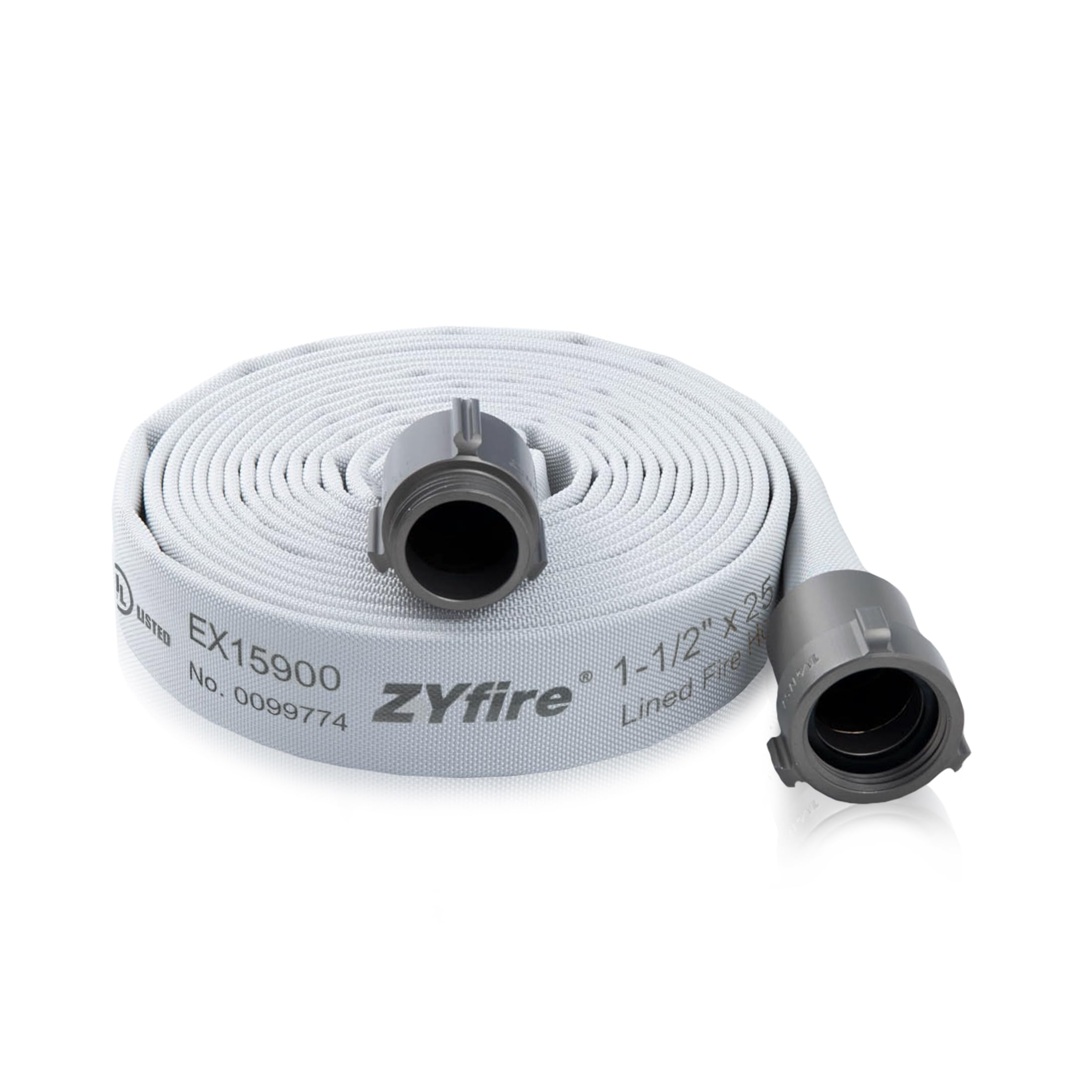 ZYfire Fire Hose - 1-1/2" ID x 25 FT Single Jacket EPDM Fire Hose ...