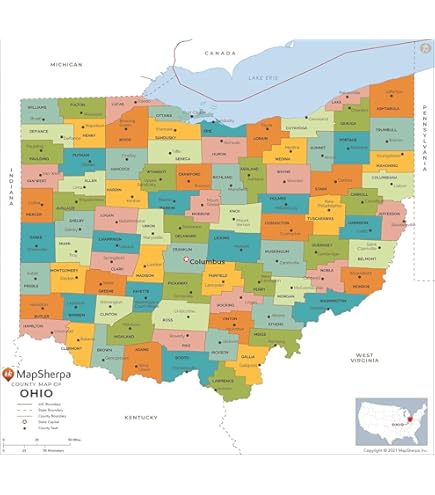 Printable Map Of Ohio Counties