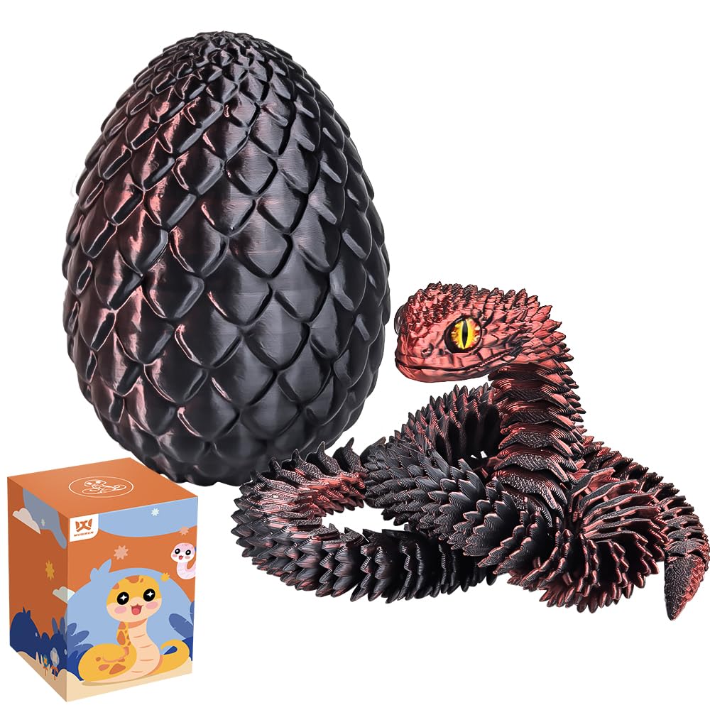 WUQIREN 24inch Snake,3D Printed Snake Egg with Snake Inside,3D Printed ...